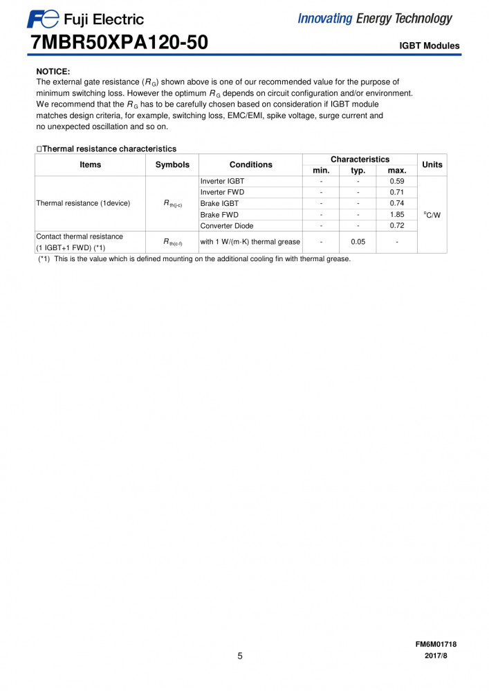 7MBR50XPA120-50 datasheet page 5