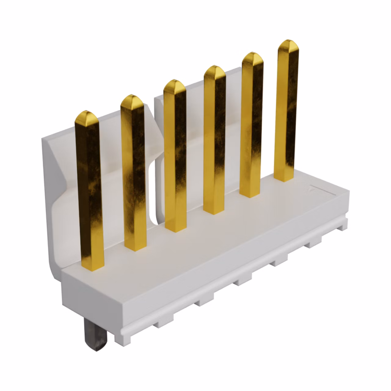 KK 396 Header, Vertical, Friction Lock, 6 Circuits, 0.76µm Gold (Au) Selective Plating for sale