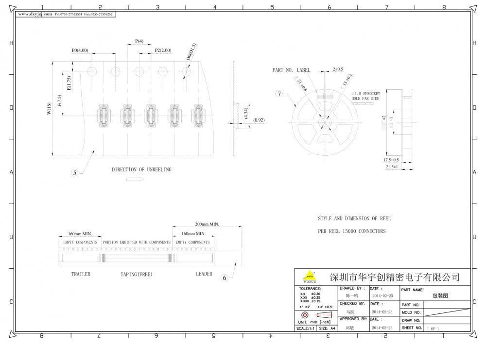 HOAUC HYCW57M-BTB2X2-6-049B technical document page 2