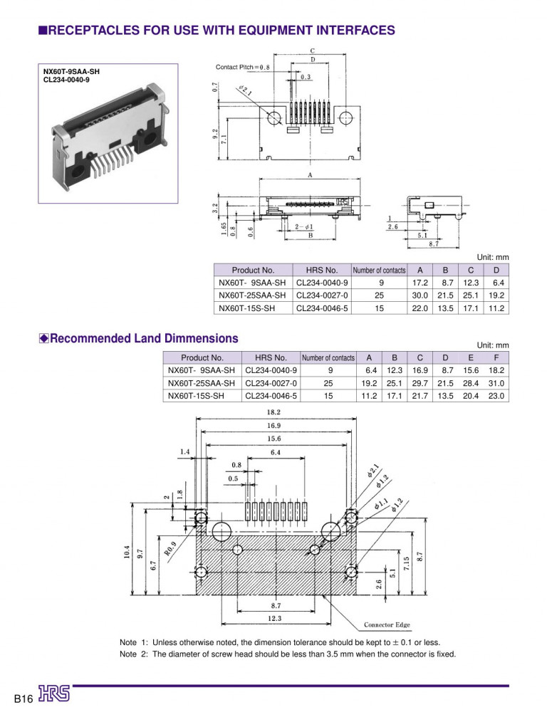 HRS NX Series documentation page 9