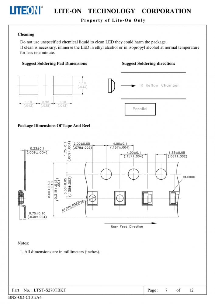 LTST-S270TBKT datasheet page 8