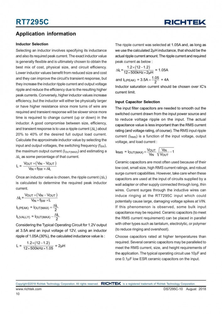 RT7295C datasheet page 10