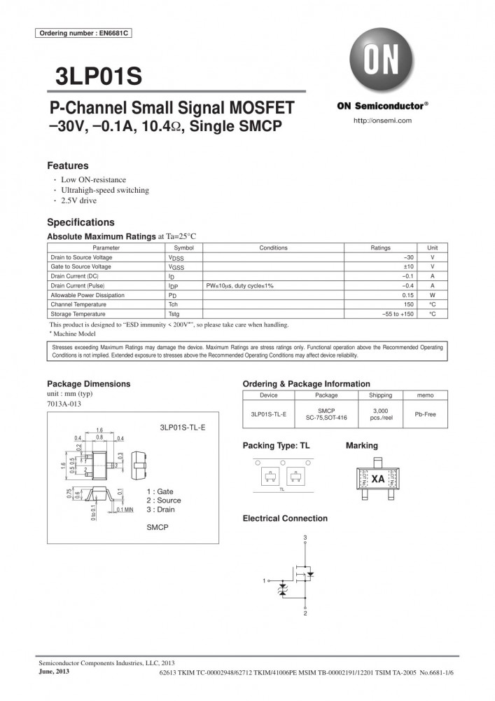 3LP01S datasheet page 1