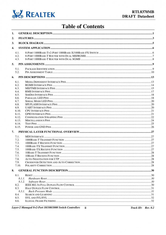 RTL8370MB document page 3
