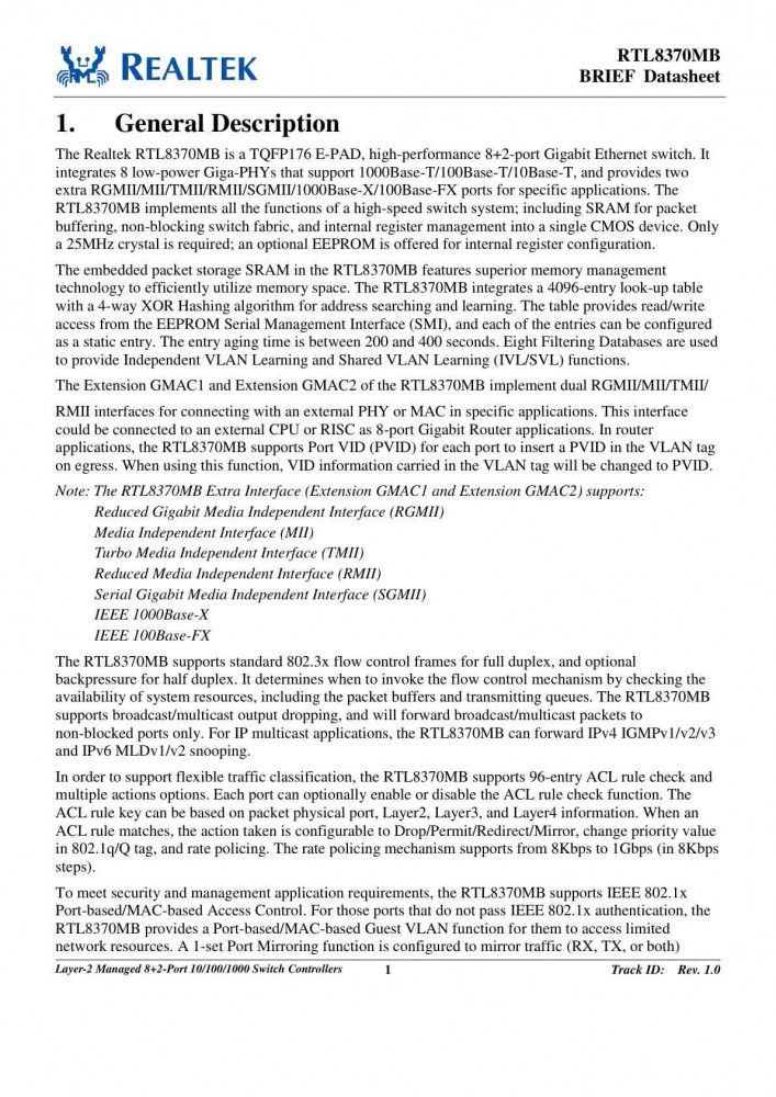 RTL8370MB document page 9