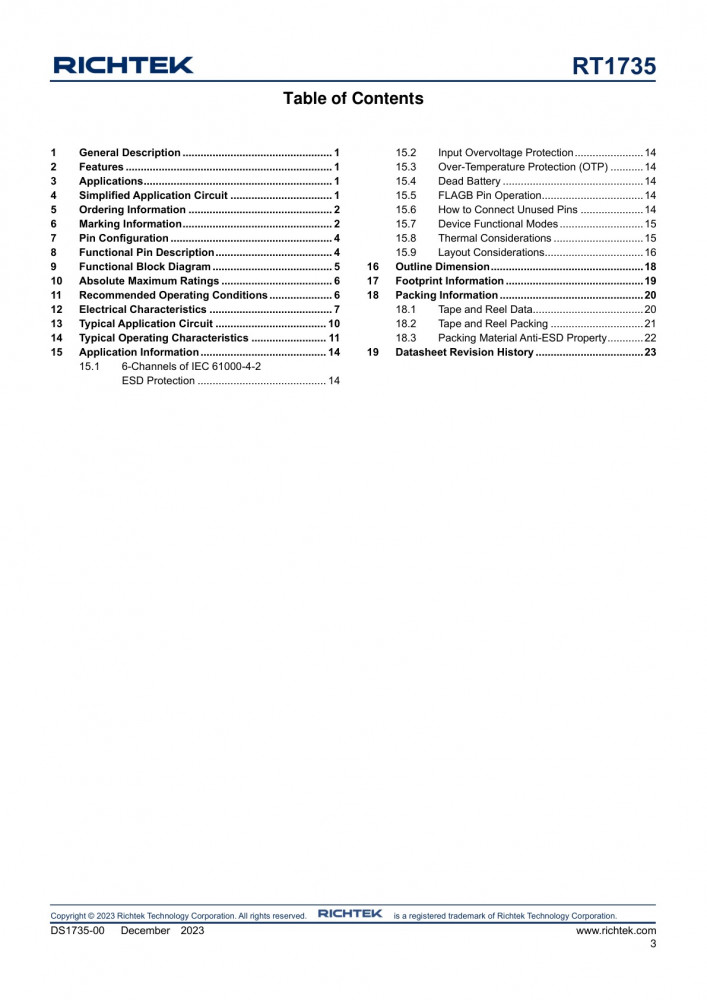 RT1735 datasheet page 3