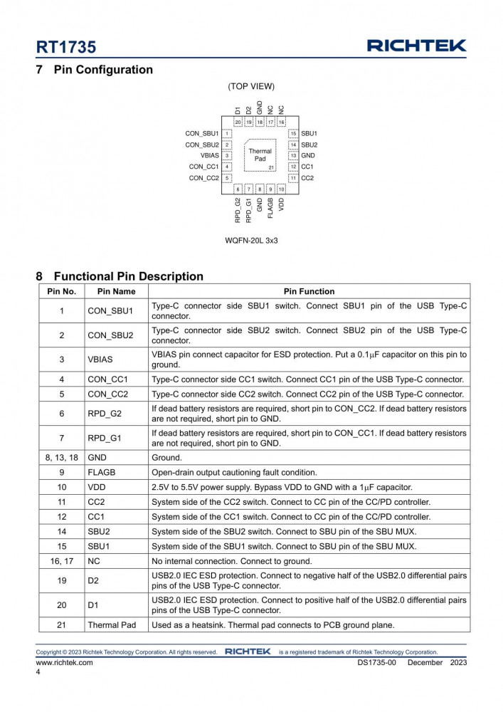 RT1735 datasheet page 4