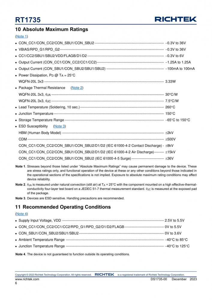 RT1735 datasheet page 6