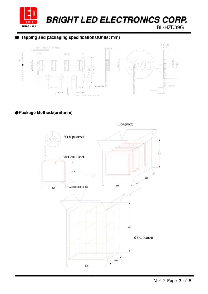 BL-HZD39G datasheet page 3
