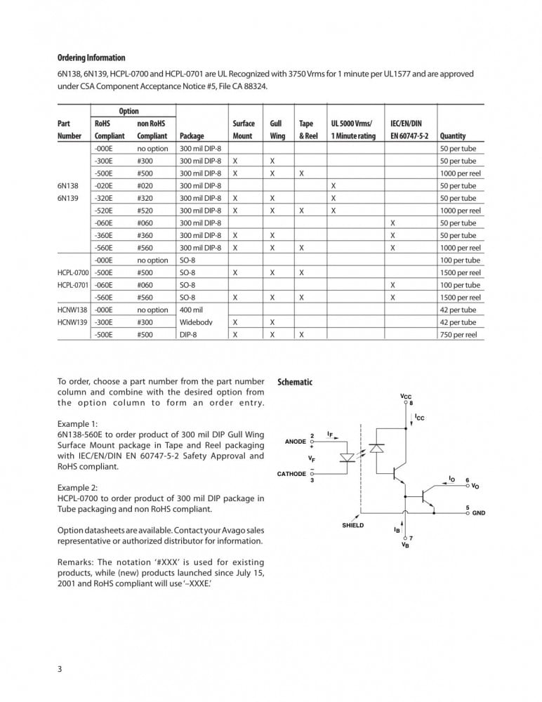 6N139 datasheet page 3