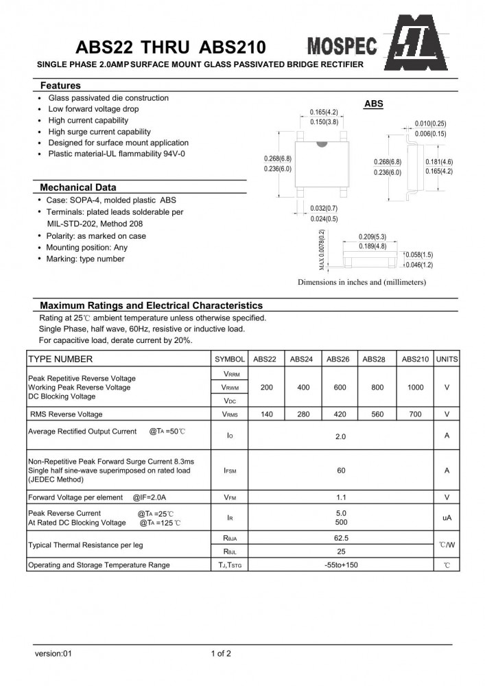 ABS210 technical document page 1