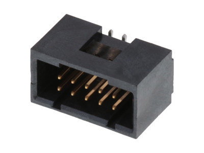 2.54mm Pitch C-Grid Header, Surface Mount, Dual Row, Vertical, Shrouded, 50 Circuits, 0.38µm Gold (Au) Selective Plating, without Press-fit Plastic Pegs