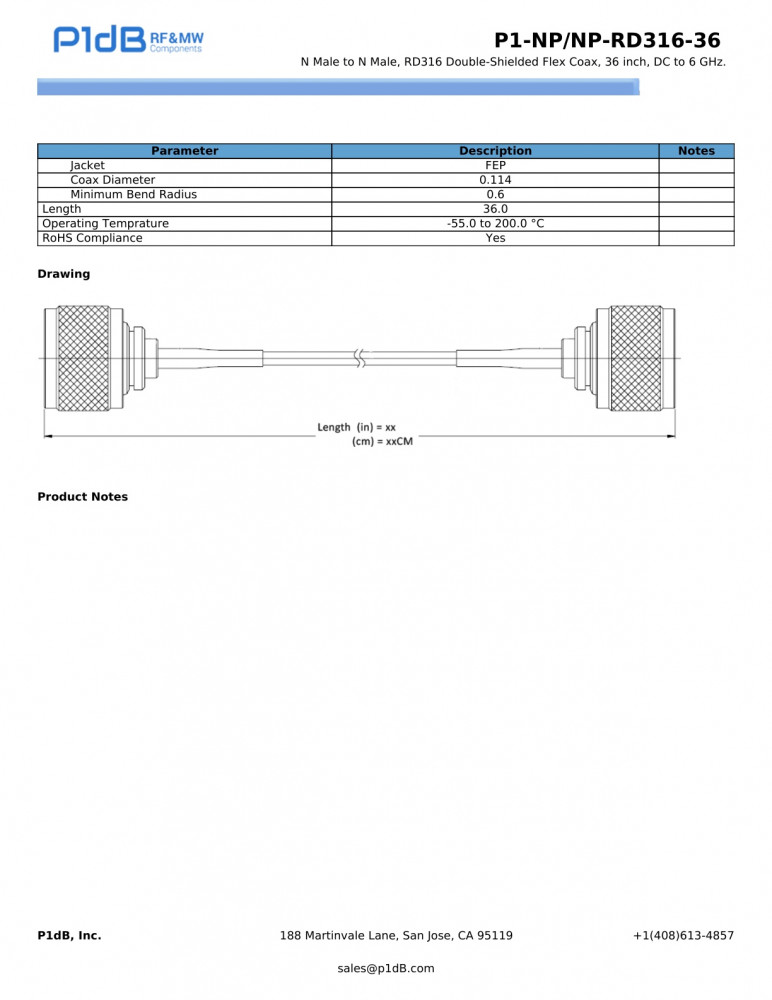 P1-NP/NP-RD316-36 product documentation page 2
