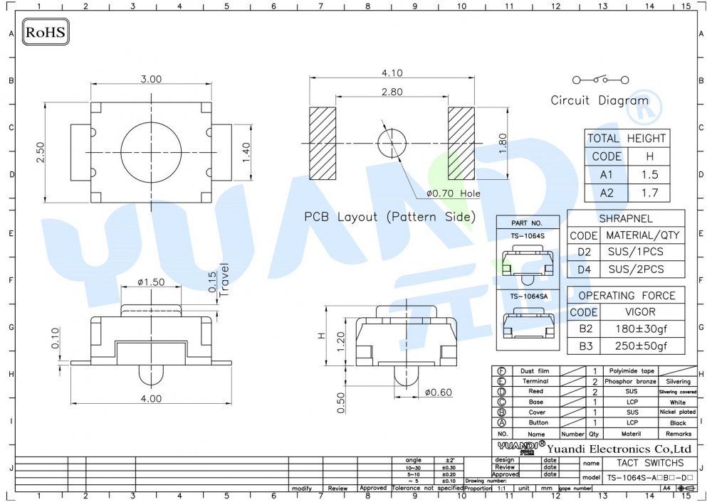 Yuandi TS-1064S-A1B3-D4 technical document