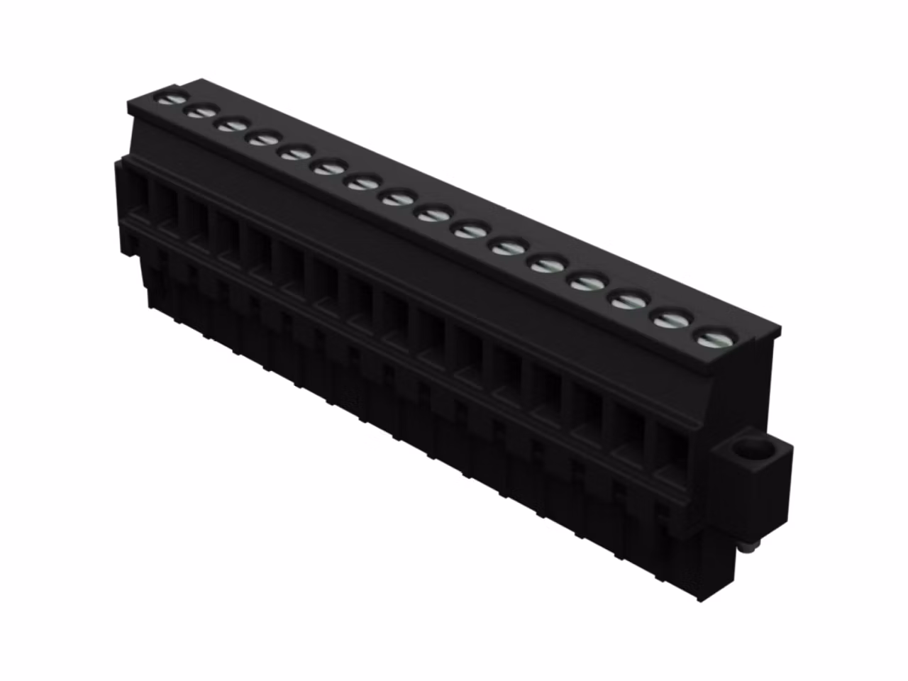 5.00mm Pitch Eurostyle Vertical Plug, with Retention Screws and Reverse Imprinting, Front Wire Entry, Black, 16 Circuits for sale