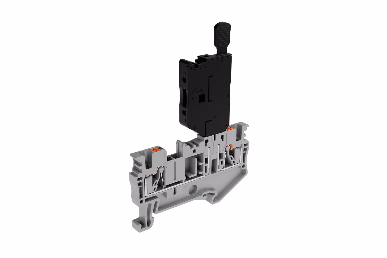 Single Level Fuse Terminal Block, Push-in Design, 6.20mm Width, 300V, 10.0A for sale