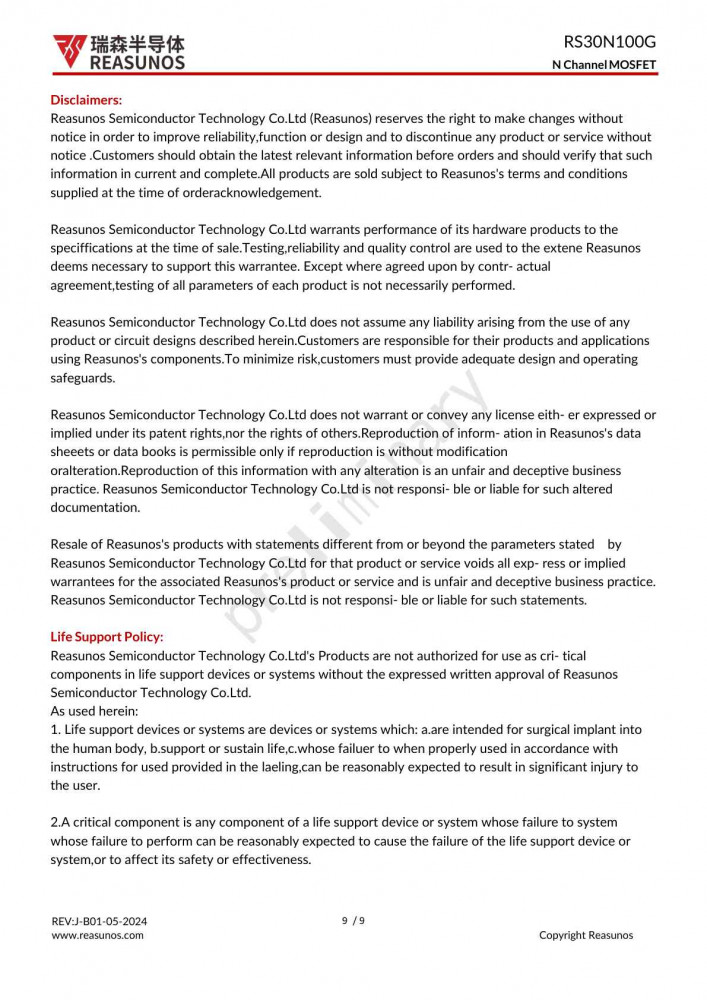 RS30N100G datasheet page 9
