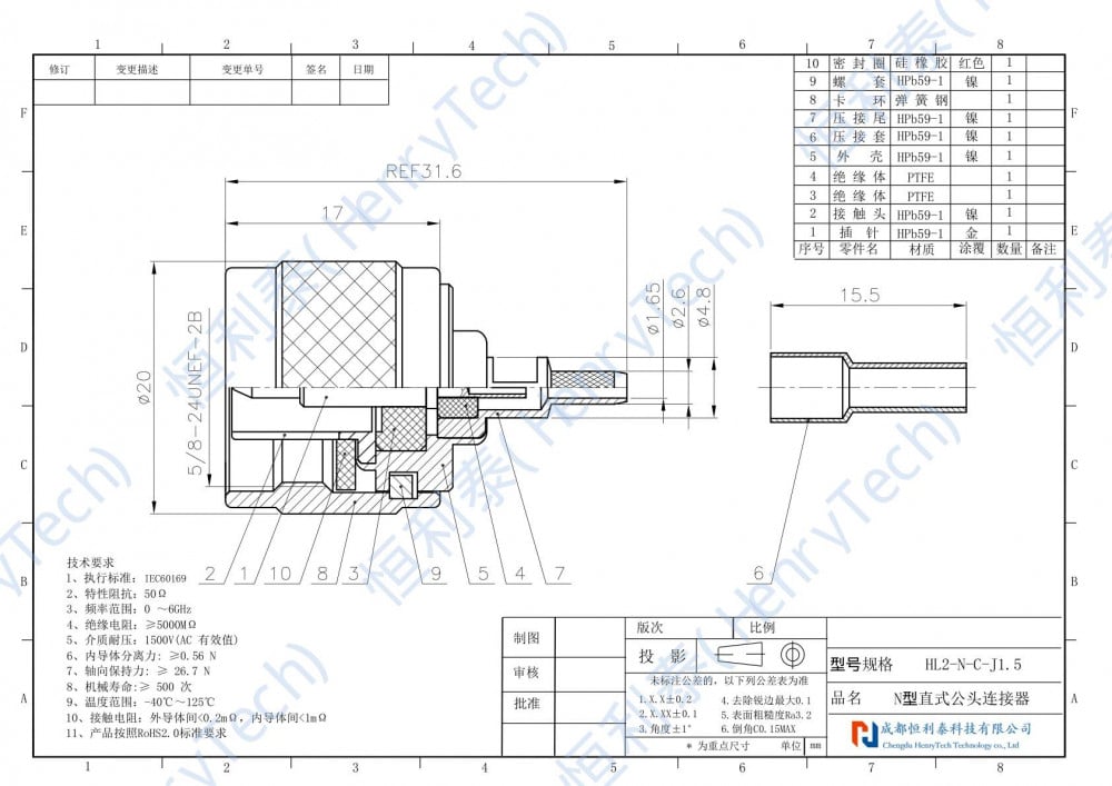 HenryTech HL2-N-C-J1.5 technical document