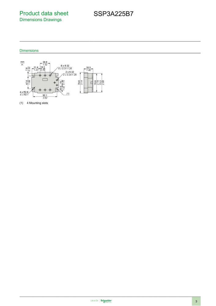 SSP3A225B7 technical document page 3