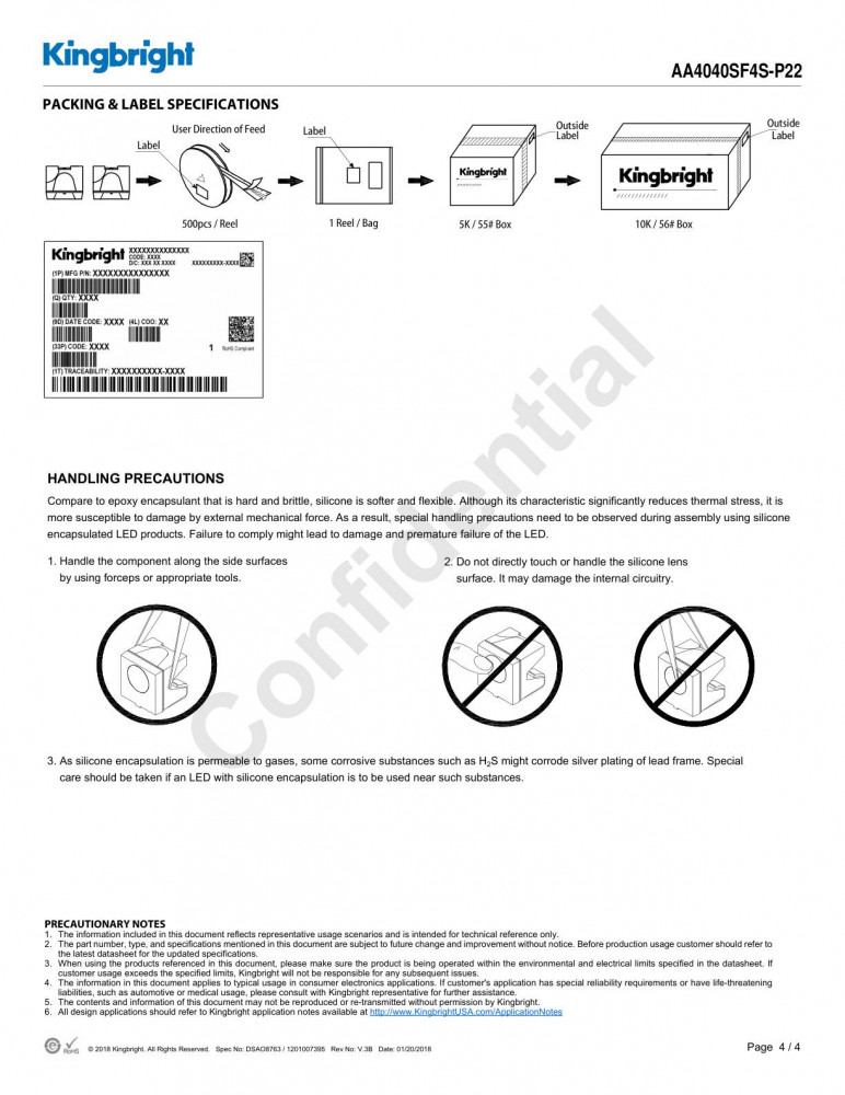 AA4040SF4S-P22 datasheet page 4
