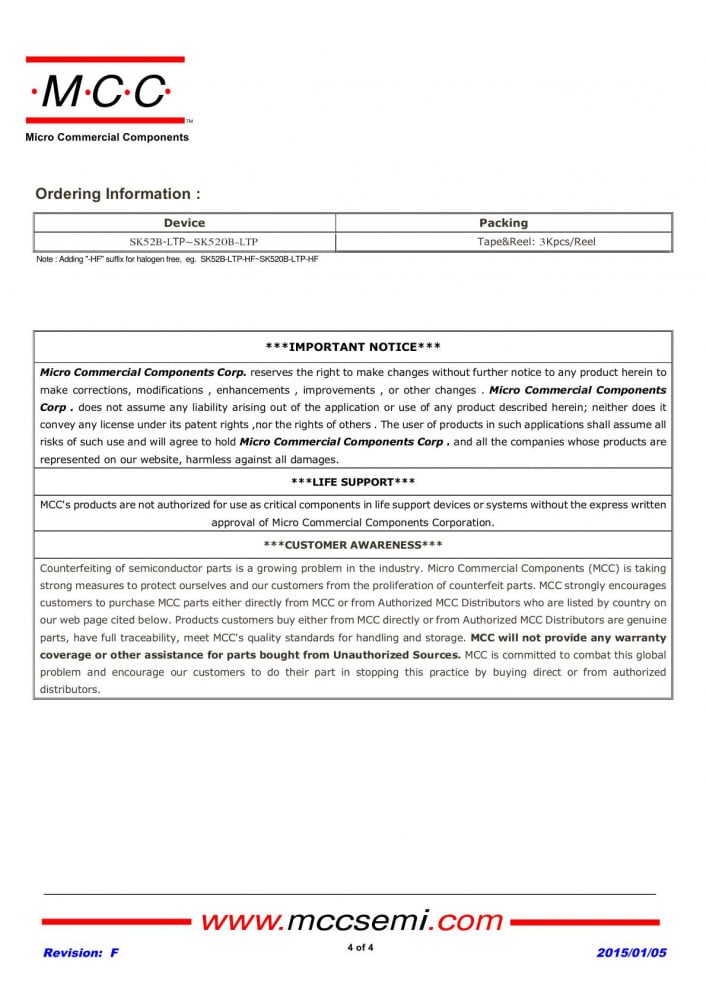 MCC SK56B-LTP datasheet page 4