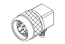 N Jack, Straight, Bulkhead, Clamp, RG-400 Cable, Brass Body, Silver Plated, IP68, Tray, 50 Ohms