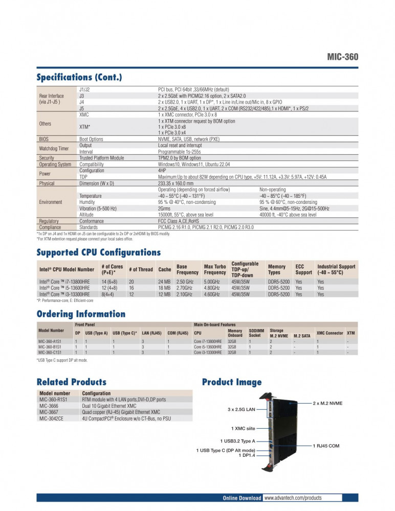 MIC-360 technical document page 2