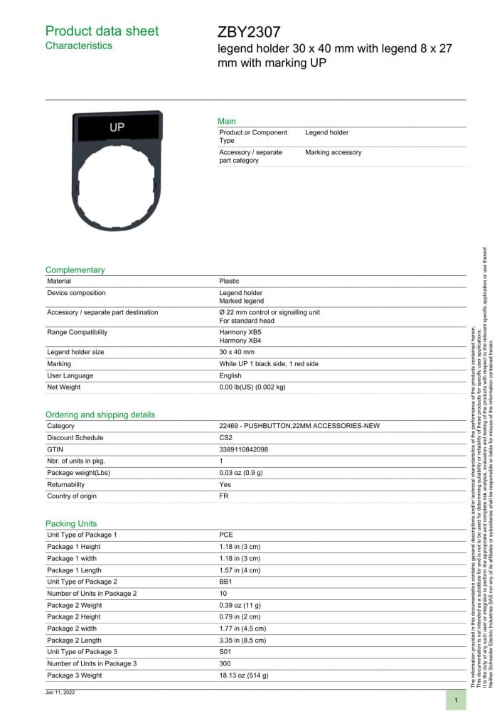 ZBY2307 technical document page 1