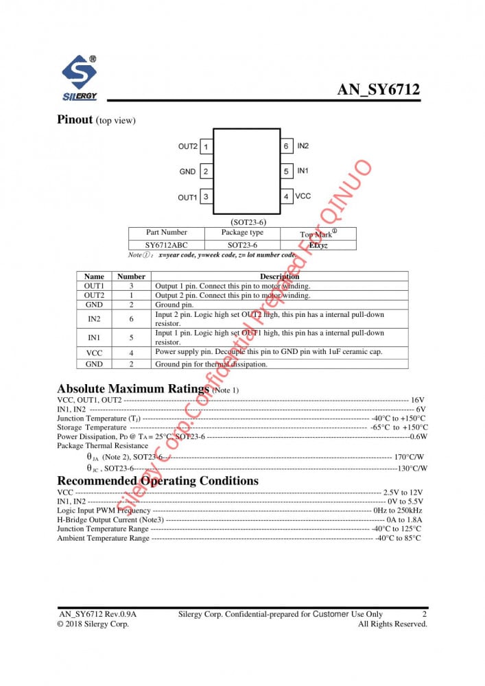 SY6712ABC datasheet page 2