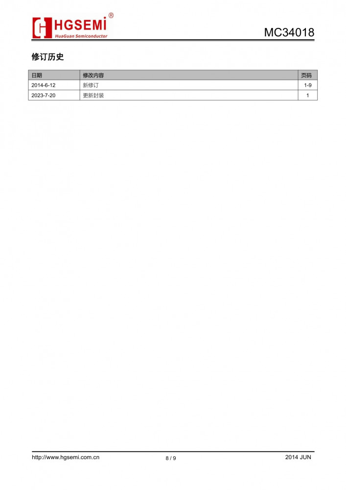 MC34018M/TR datasheet page 8