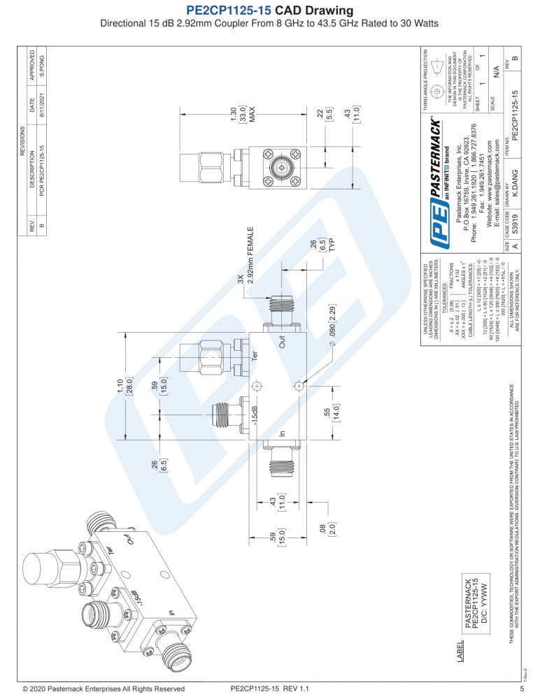 PE2CP1125-15 datasheet page 5