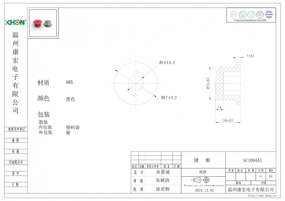 SC109AA1 technical drawing