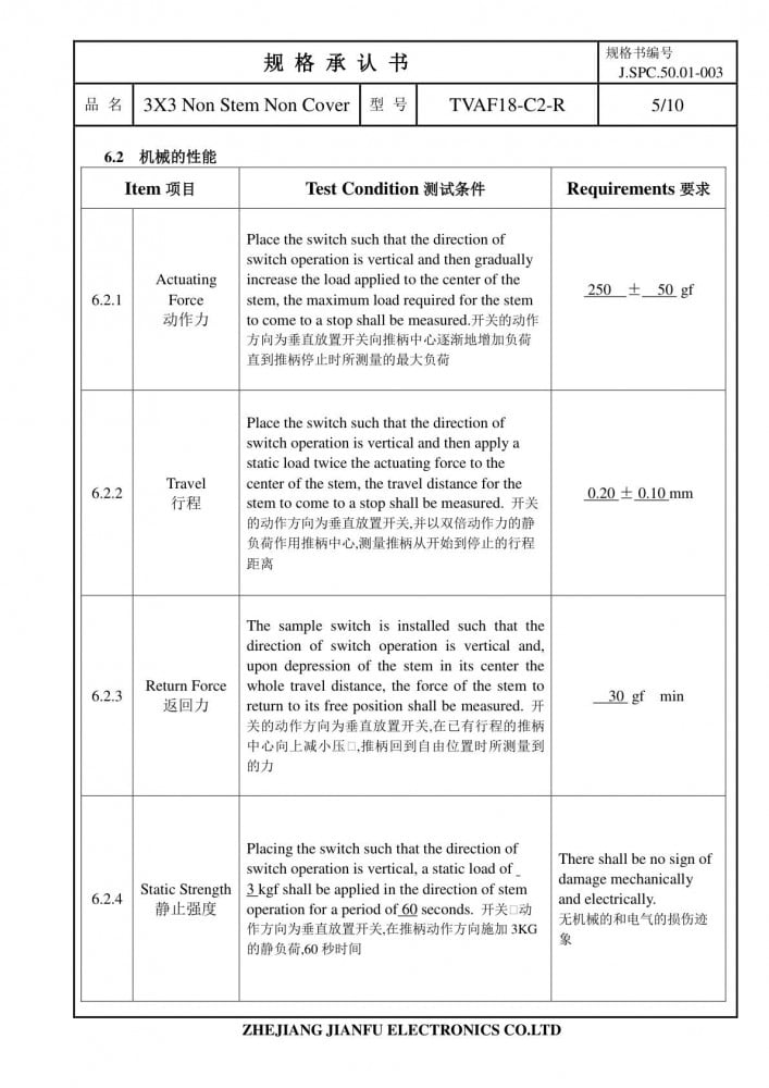 TVAF18-C2-R specification page 6