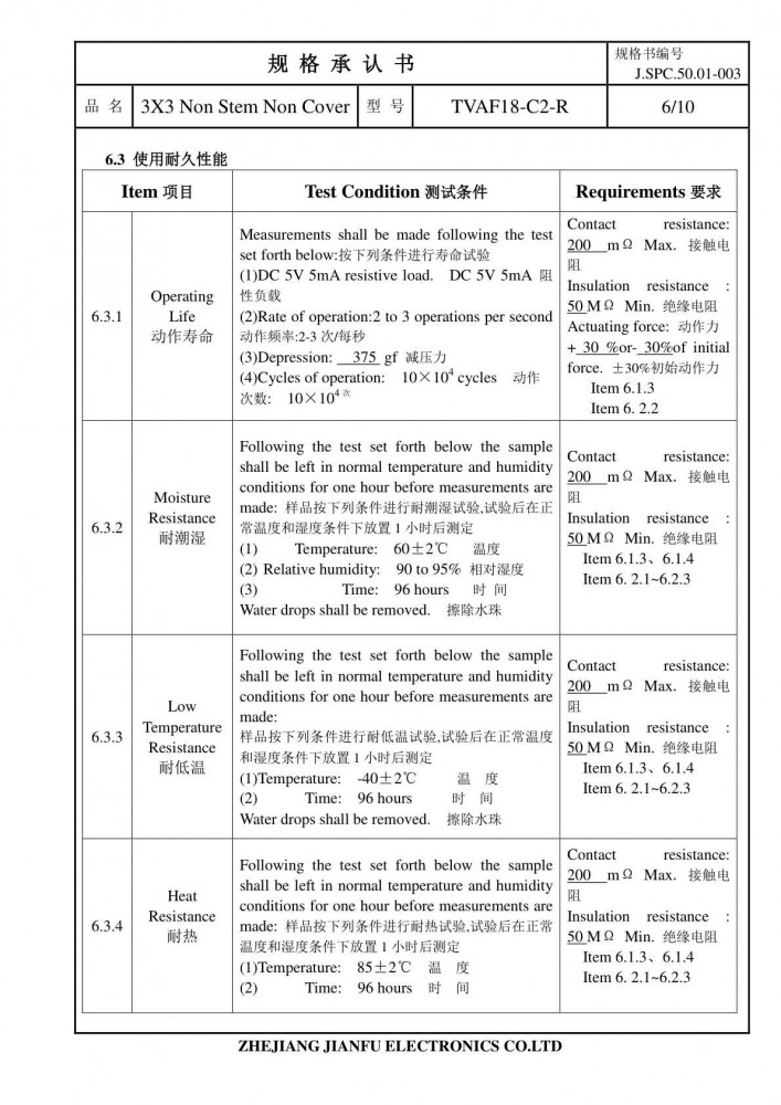 TVAF18-C2-R specification page 7