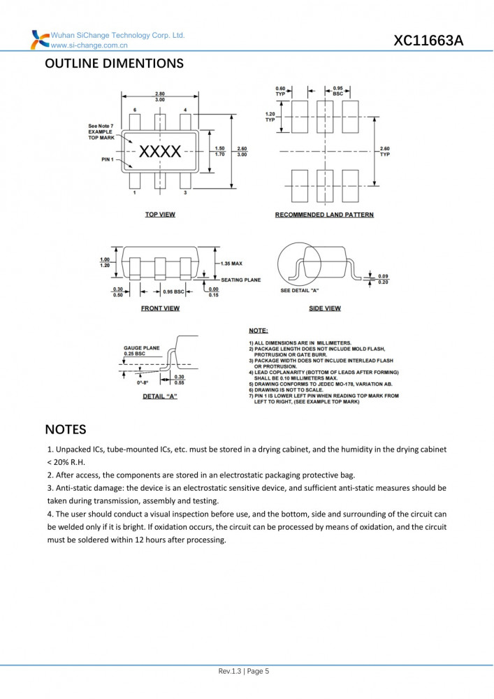 XC11663A datasheet page 5