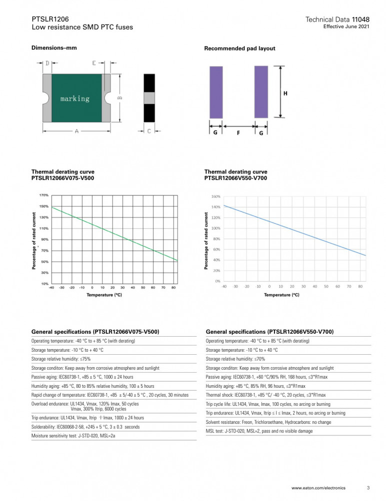 EATON PTSLR12066V150 datasheet page 3