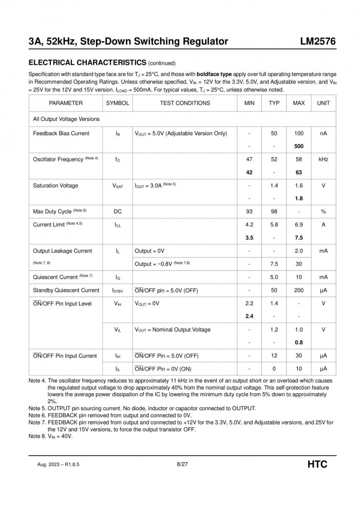 LM2576T-15 datasheet page 8