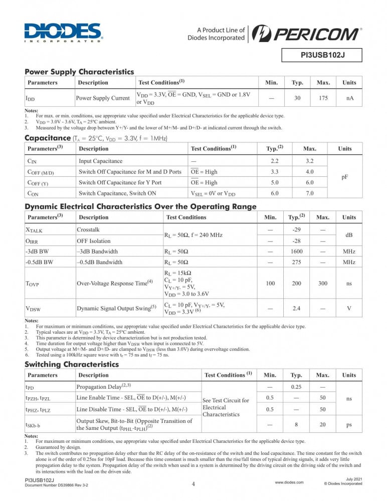 PI3USB102J datasheet page 4