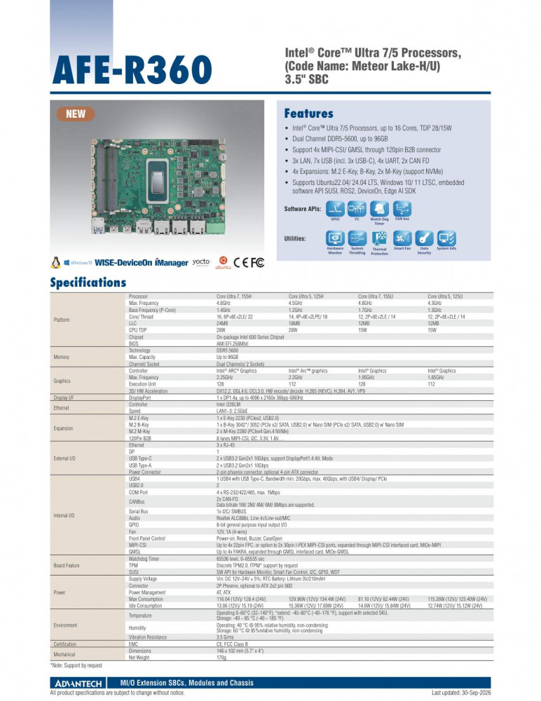 AFE-R360 technical document page 1