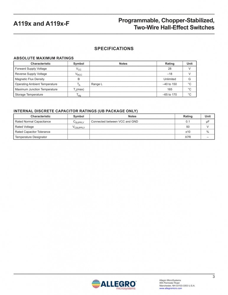 A1192LUA-T datasheet page 3