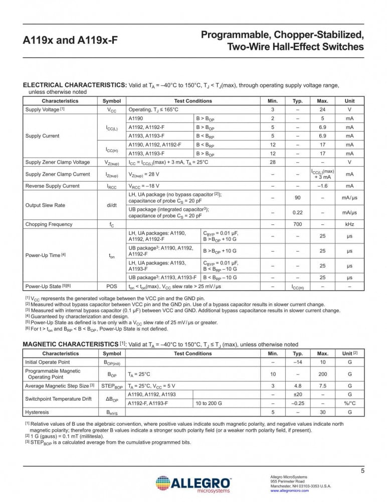 A1192LUA-T datasheet page 5