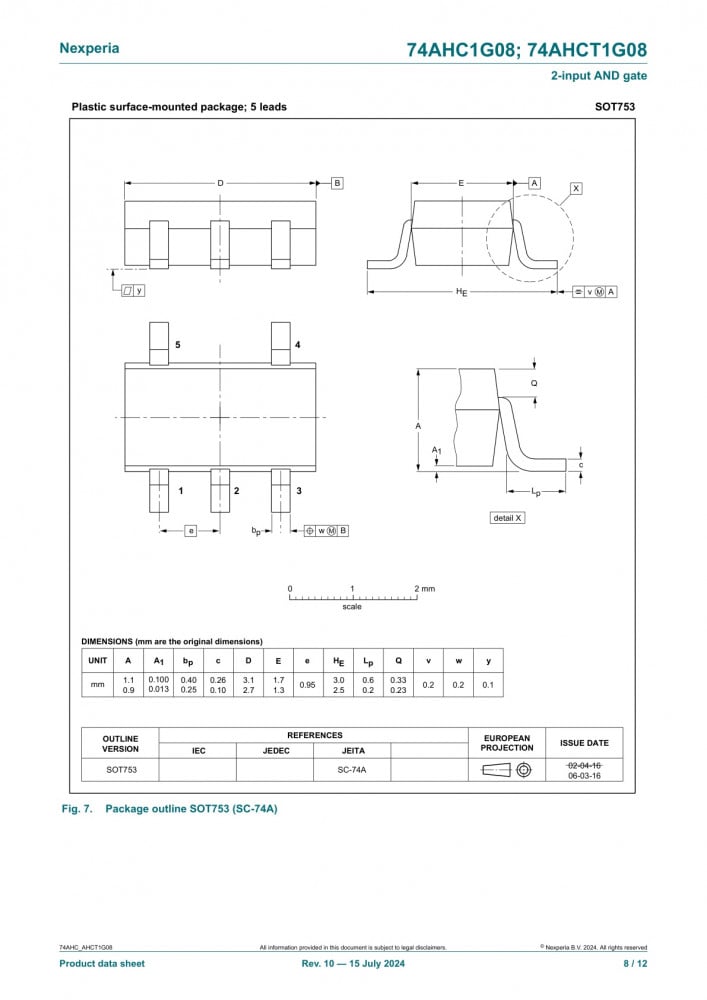 74AHC1G08 datasheet page 8