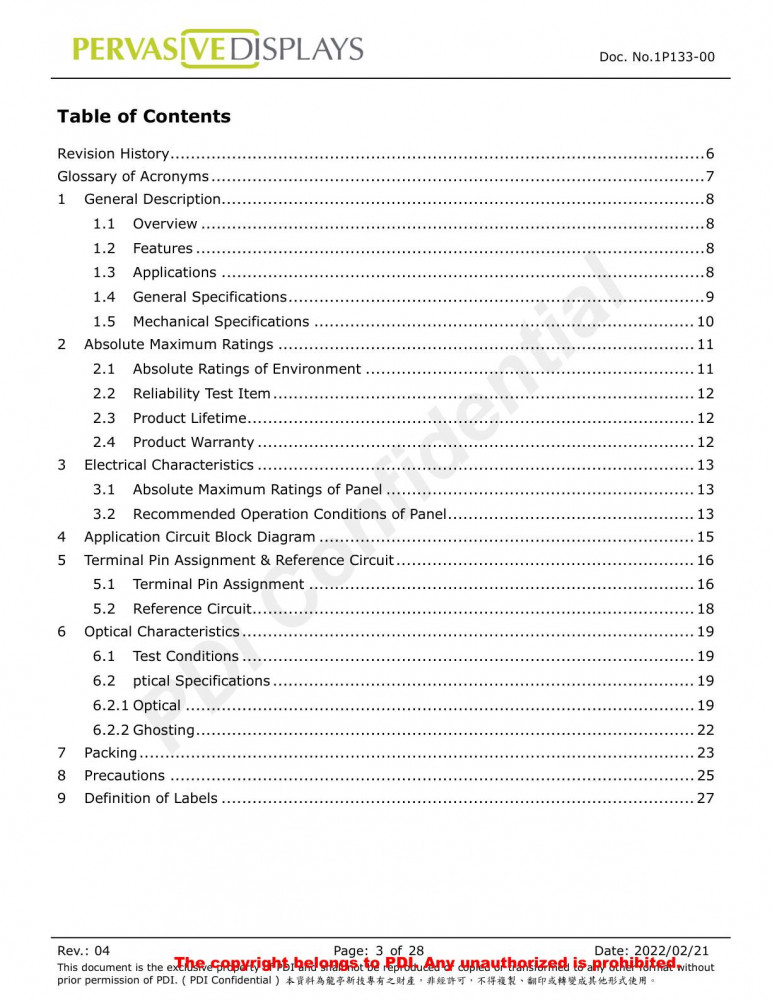 E2190CS021 specification page 3
