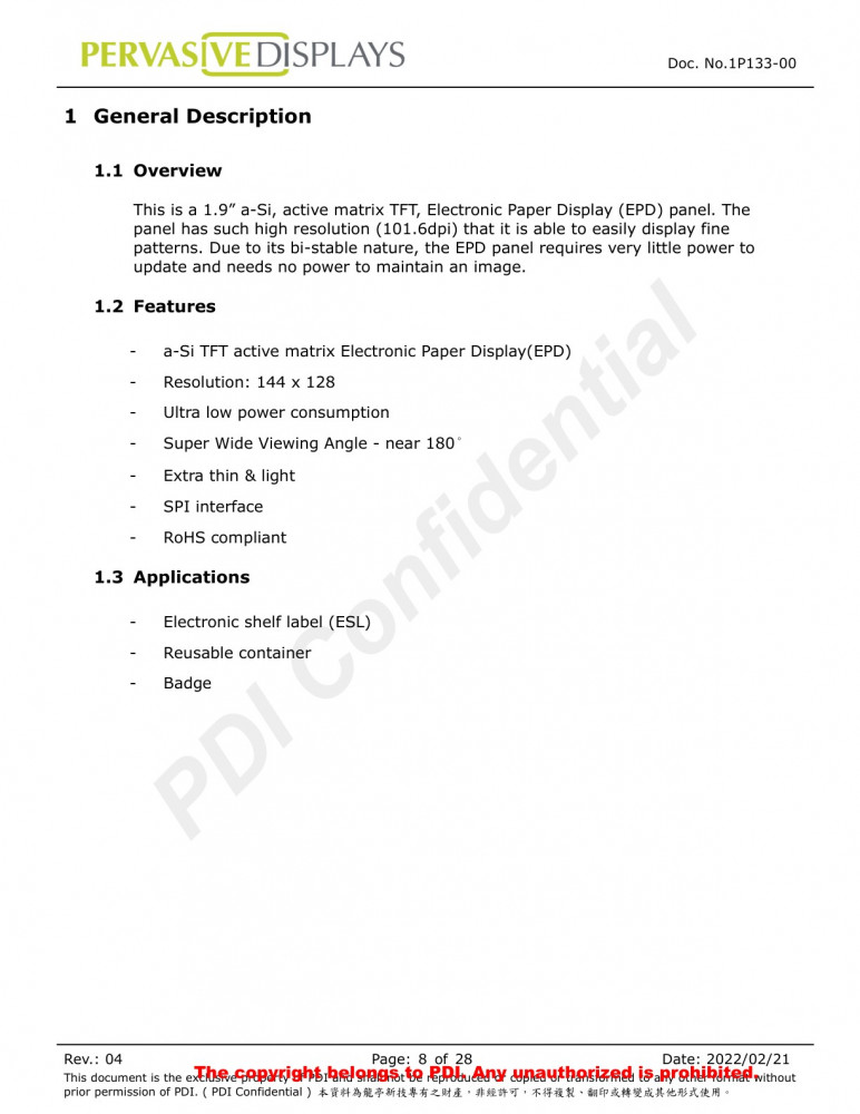 E2190CS021 specification page 8
