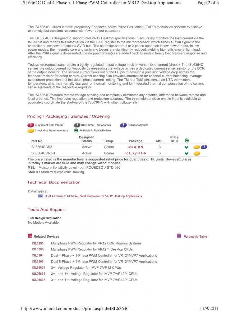 ISL6364C datasheet page 2