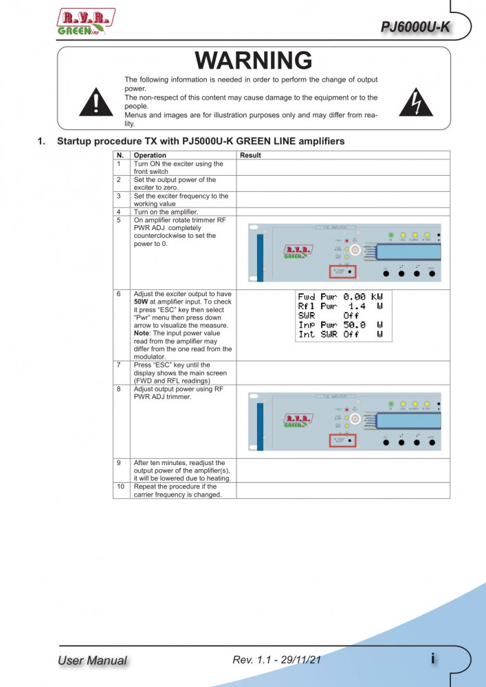 PJ6000U-K documentation page 3