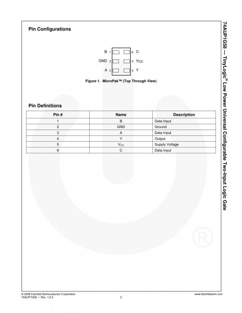 74AUP1G58 datasheet page 3