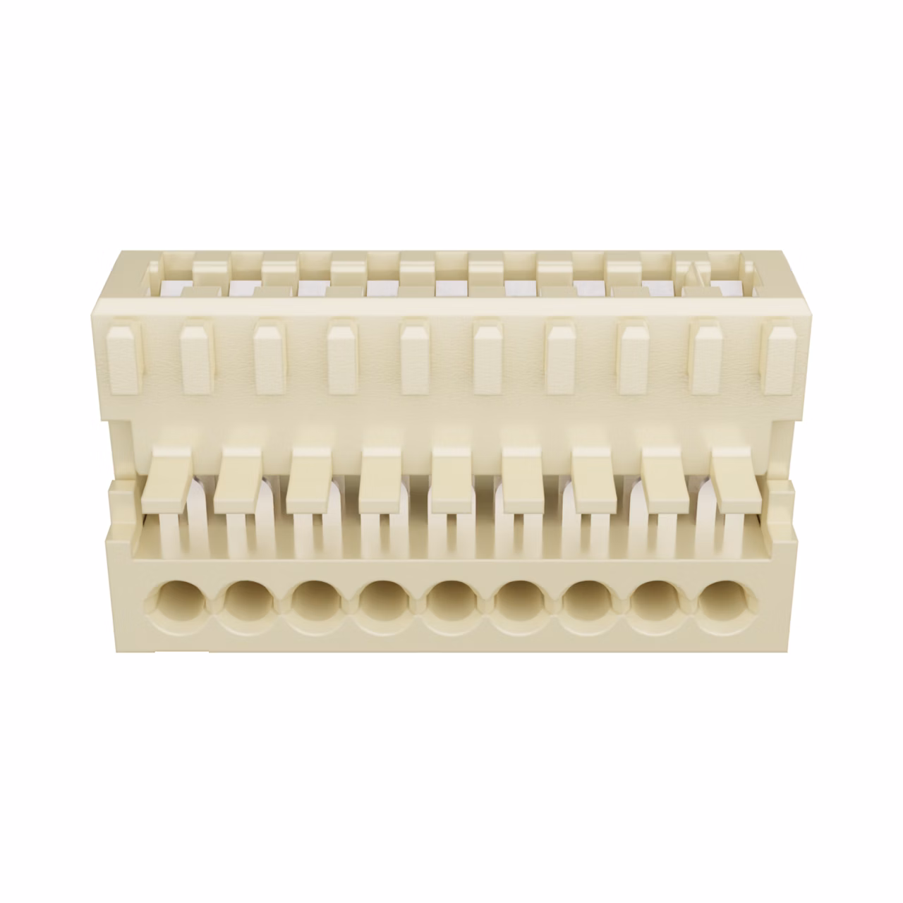 Appli-Mate RAST 2.5 Connector, 2.50mm Pitch, Female, 9 Circuits, No Position Keys Removed, Polarizing Rib Between 8/9, Closed Endwalls, Tin Plating for sale