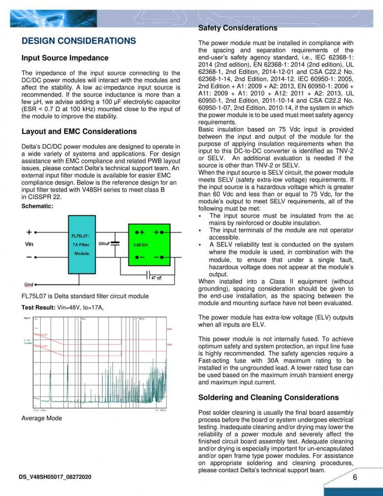 V48SH05017NNFA datasheet page 6