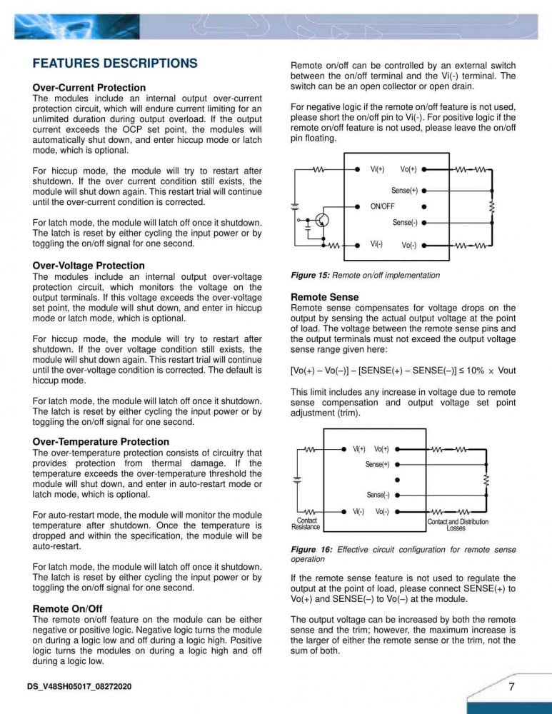 V48SH05017NNFA datasheet page 7